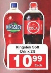 Kingsley Soft Drink 2lt offer at Frontline