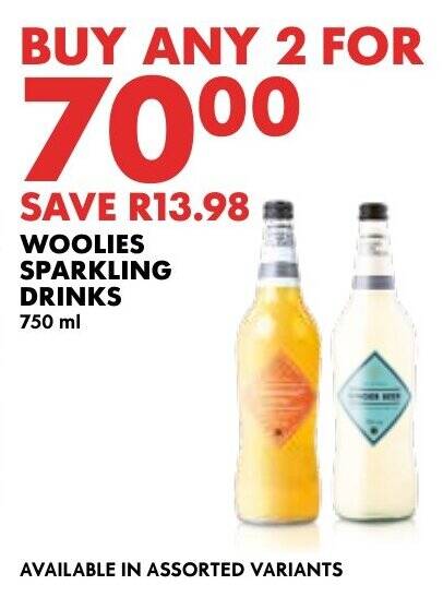 WOOLIES SPARKLING DRINKS offer at Woolworths
