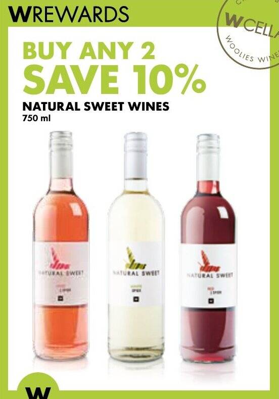 NATURAL SWEET WINES 750 ml offer at Woolworths