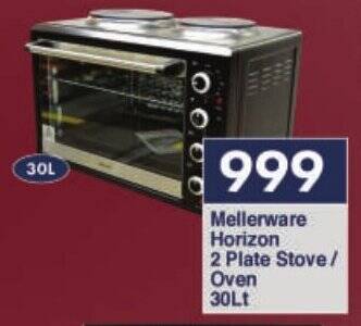 Mellerware Horizon 2 Plate Stove/ Oven 30Lt offer at President Hyper