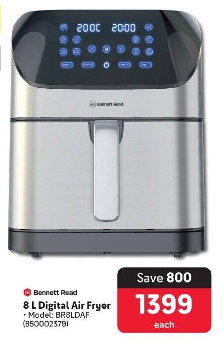 Bennett Read 8 L Digital Air Fryer offer at Makro
