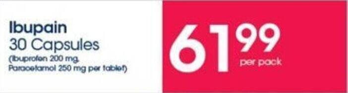 Ibupain 30 Capsules offer at Clicks