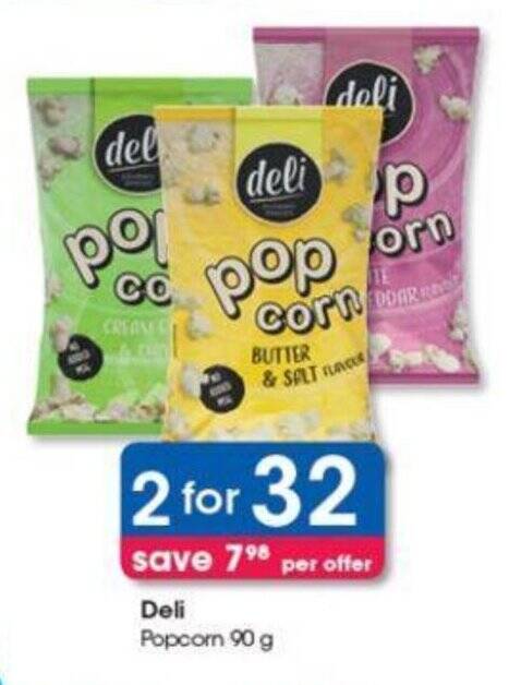 Deli Popcorn 90 g offer at Clicks