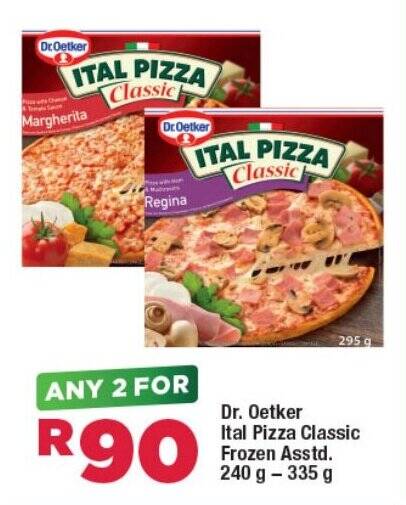 Dr Oetker Ital Pizza Classic Frozen Asstd 240 G And 335 G Offer At Ok Foods