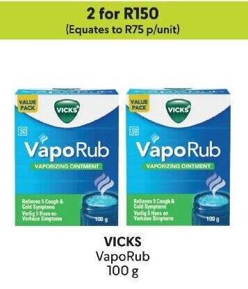 Vaporub offers - Find and view the cheapest Vaporub offer!