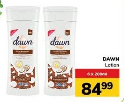 DAWN Lotion 6 x 200 ml offer at Manzini Cash & Carry