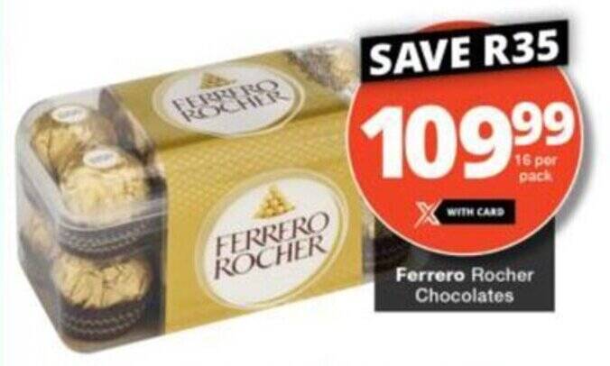 Ferrero Rocher specials Checkers – Jun 2025