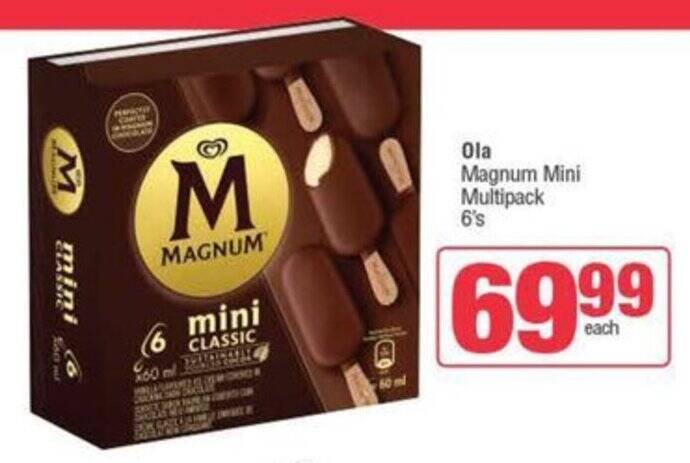 Ola Magnum Mini Multipack 6's offer at Spar
