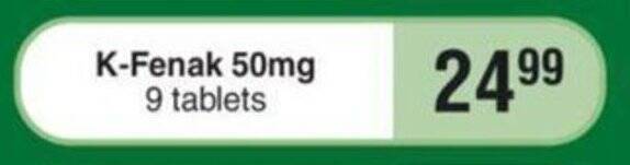 K-Fenak 50mg offer at Dis-Chem