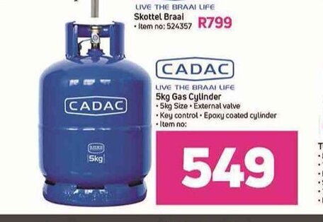 Cadac 5kg Gas Cylinder offer at Game