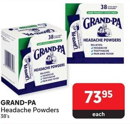 Headache powders offers - Find and view the cheapest Headache powders ...