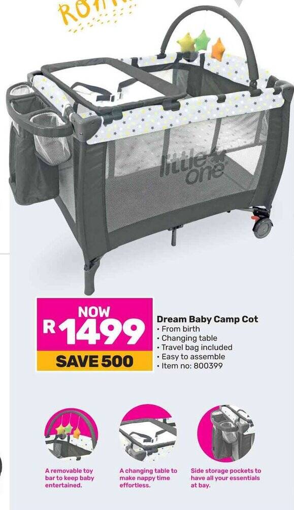 Dream Baby Camp Cot offer at Game