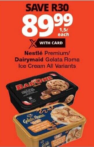 Nestlé Premium/ Dairymaid Gelata Roma Ice Cream All Variants 1.5 L ...