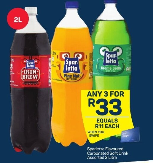 Sparletta Flavoured Carbonated Soft Drink 2L offer at Pick n Pay