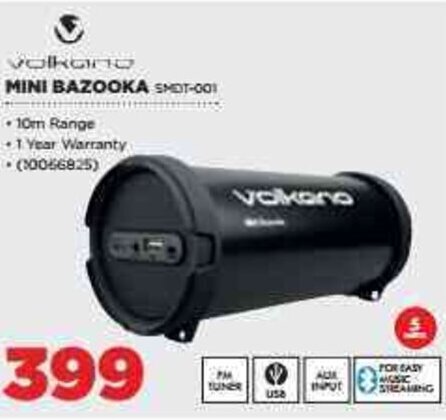 Volkano Mini Bazooka offer at HiFi Corp