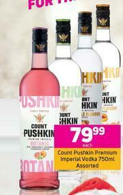 Count Pushkin Premium Imperial Vodka Assorted-750ml Each offer at Game