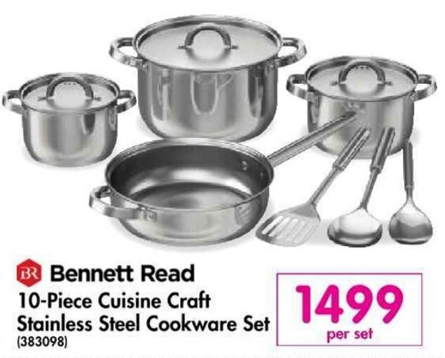 Bennett Read 10-Piece Cuisine Craft Stainless Steel Cookware Set offer ...