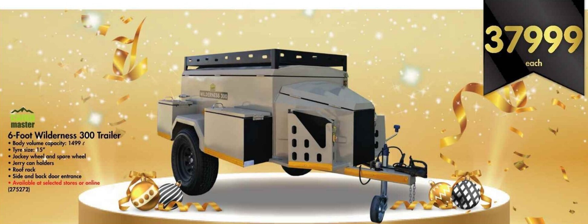 Camp Master 6-Foot Wilderness 300 Trailer offer at Makro