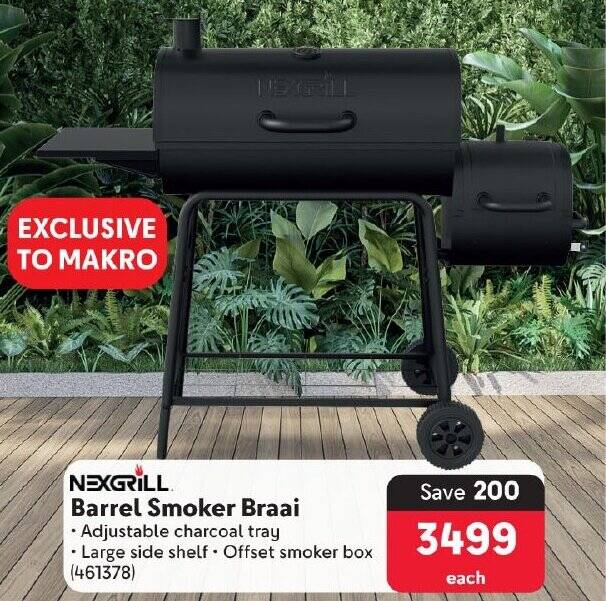 Barrel Smoker Braai offer at Makro