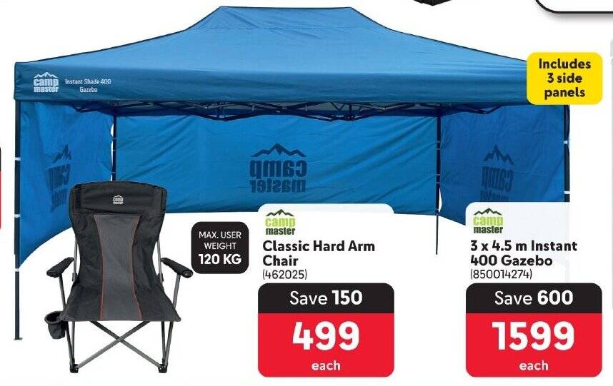 Camp Master 3 x 4.5 m Instant 400 Gazebo offer at Makro