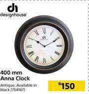Design House 400mm Anna Clock offer at Builders Warehouse