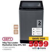 Defy 14Kg Top Loader Manhattan Grey DTL 160 offer at HiFi Corp