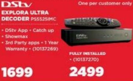 Dstv Explora Ultra Decoder offer at HiFi Corp