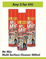 Mr Min Multi Surface Cleaner-For Any 3 x 400ml offer at Game