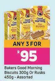 Bakers Good Morning Biscuits 300g Or Rusks 450g Assorted-For Any 3 ...