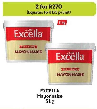 EXCELLA Mayonnaise 3 kg offer at Makro