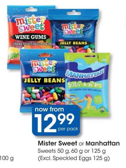 Mister Sweet or Manhattan Sweets (Excl. Speckled Eggs) offer at Clicks