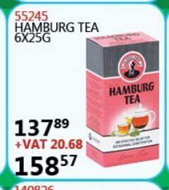 55245 Hamburg Tea 6x25g offer at Africa Cash and Carry