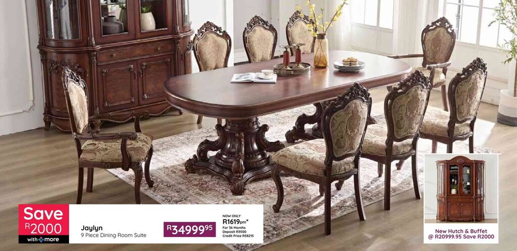 Jaylyn 9 Piece Dining Room Suite offer at Bradlows