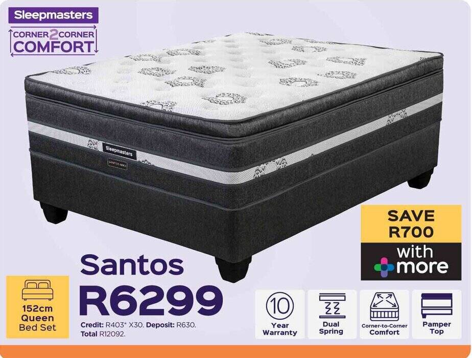 Queen bed specials at Sleepmasters – Oct 2025