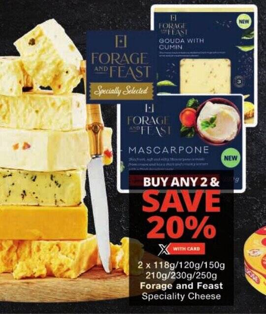 Forage and Feast Speciality Cheese offer at Checkers