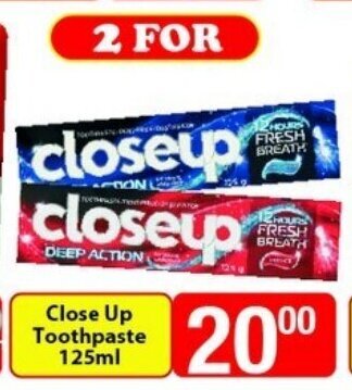 Close Up Toothpaste 125ml offer at Check Save