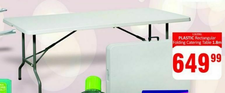 Plastic rectangular folding catering table 1.8m offer at KitKat Cash ...