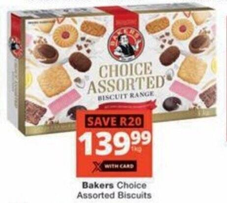 Bakers Choice Assorted Biscuits offer at Checkers