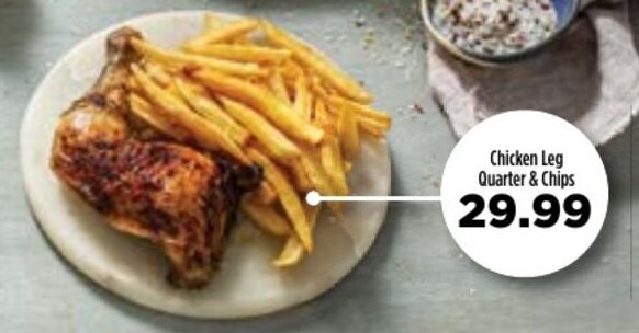 Chicken Leg Quarter & Chips offer at Food Lover's Market