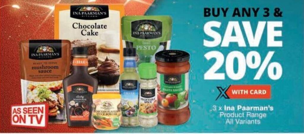 Ina Paarman's Product Range All Variants offer at Checkers Hyper