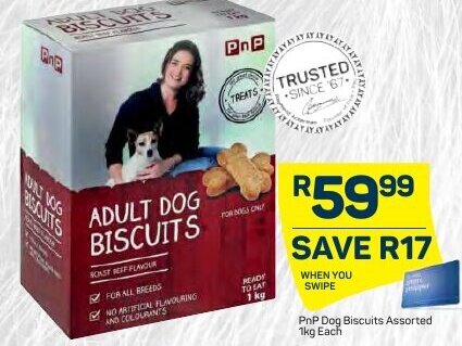 PnP Dog Biscuits 1kg offer at Pick n Pay
