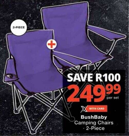 BushBaby Camping Chairs offer at Checkers Hyper