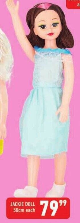 Jackie doll 50cm offer at Shoprite