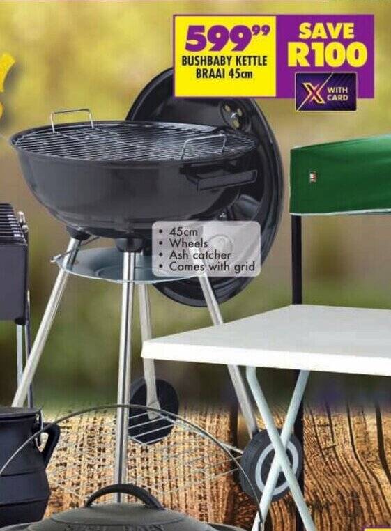Bushbaby kettle braai 45cm offer at Shoprite