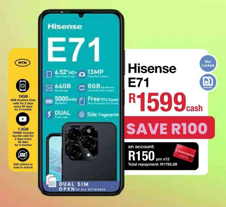 Hisense E71 offer at MRP