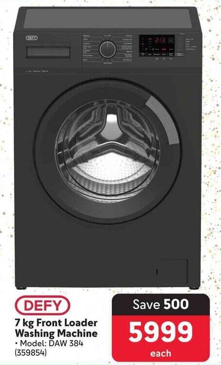 DEFY Front Loader Washing Machine offer at Makro