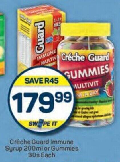 Créche Guard Immune Syrup or Gummies offer at Pick n Pay