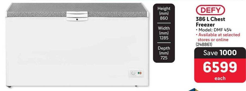 DEFY Chest Freezer offer at Makro