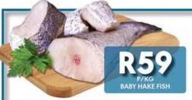 Baby hake fish offer at OBC Meat & Chicken
