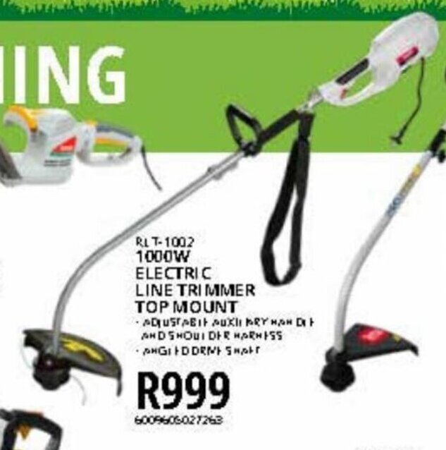 1000W Line Trimmer Top Mount offer at Kloppers